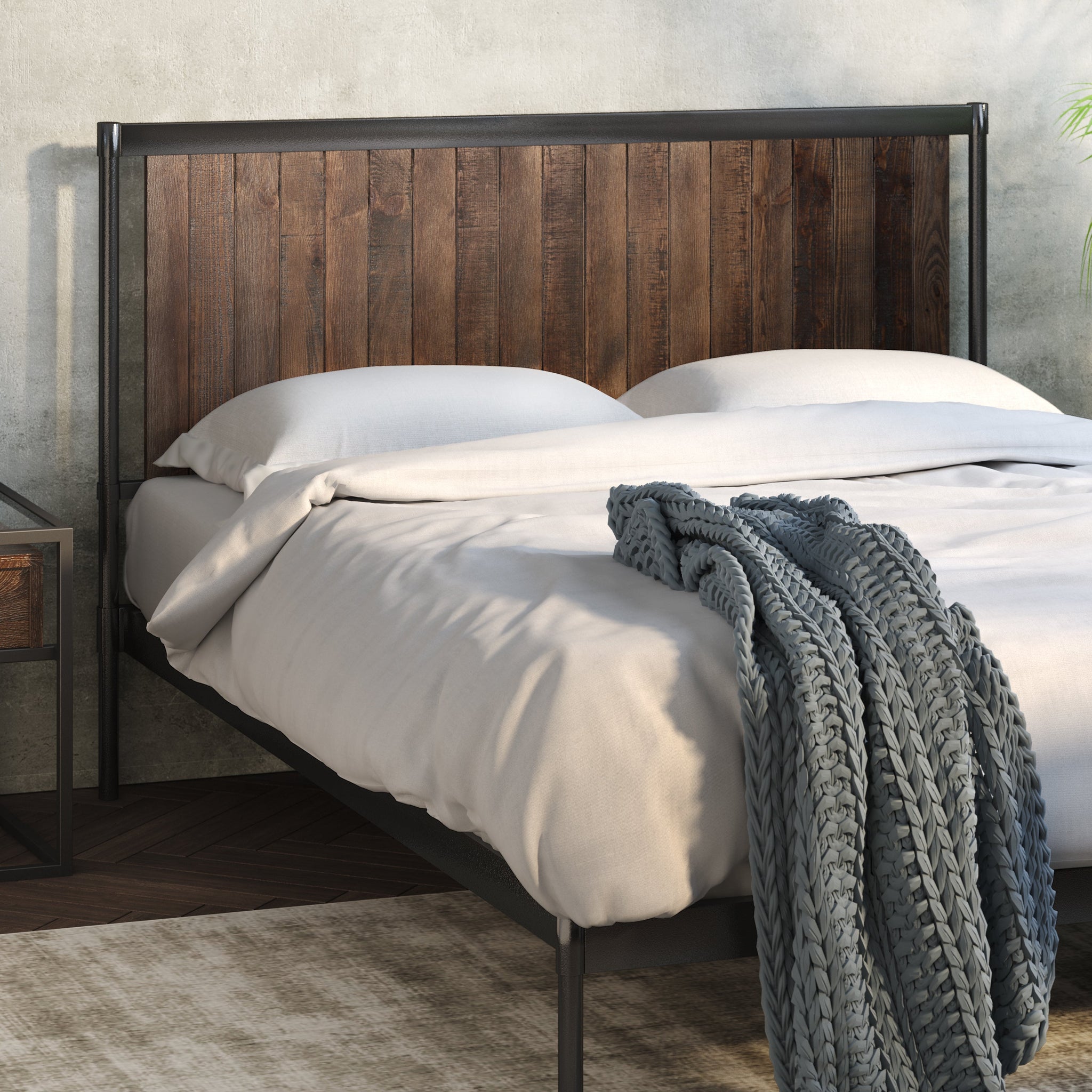 [CLEARANCE] Wesley Metal and Wood Platform Bed Frame – Zinus Malaysia